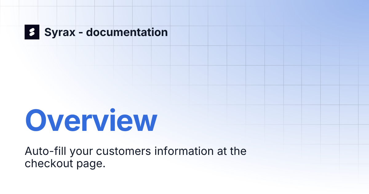 Overview | Syrax - documentation
